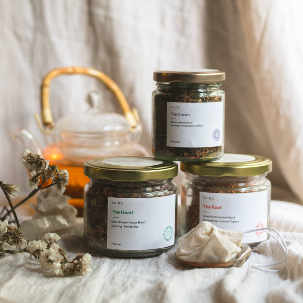 BALANCE | Herbal Tea Blend Set | Spira | The Crown, The Heart, The Root